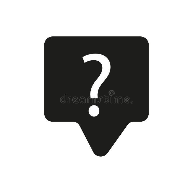 White Question Mark. Black Message Box. Ask Help Sign. Communication ...