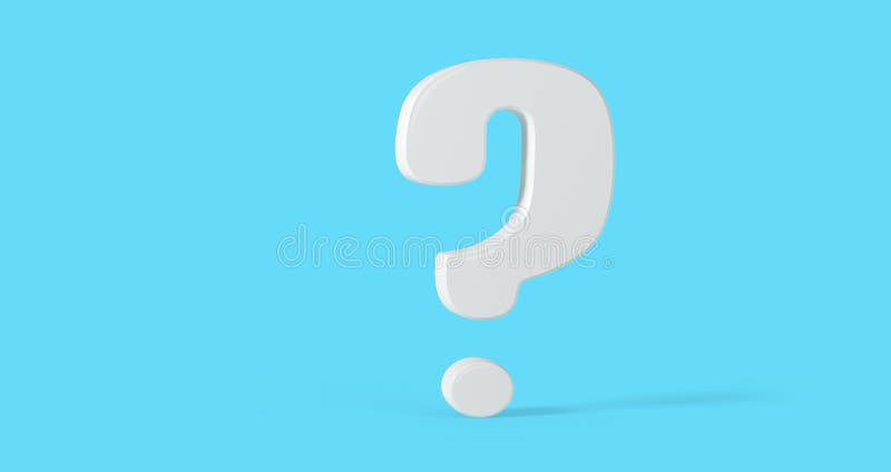 White Question Mark on a Blue Background Stock Illustration ...