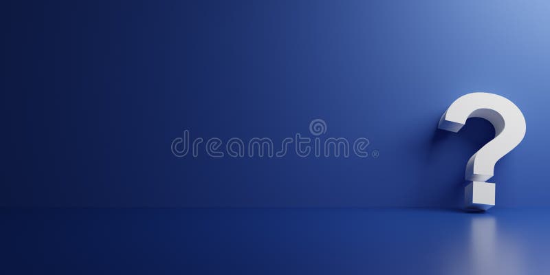 White Question Mark on a Blue Background Stock Illustration ...