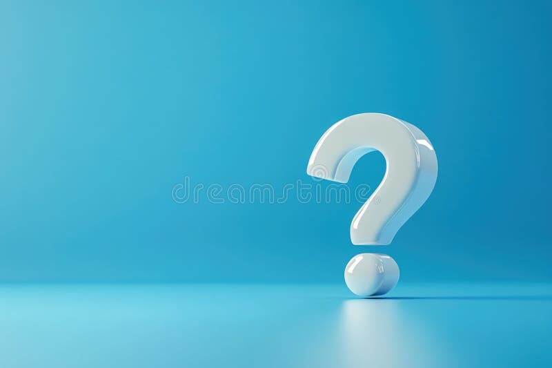 White Question Mark is on a Blue Background Stock Image - Image of ...