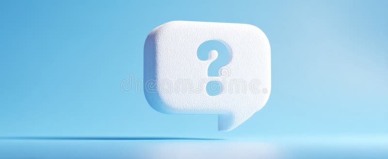The White Question Mark Inside a Speech Bubble on a Blue Background.AI ...