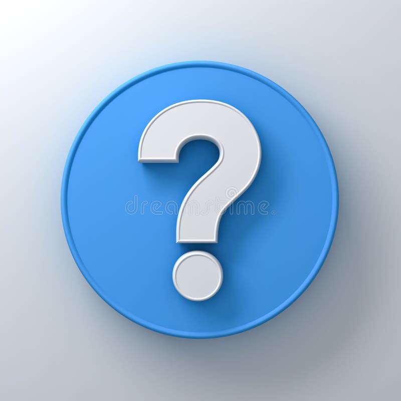 White Question Mark in the Corner with Blue Green Pastel Color Wall ...