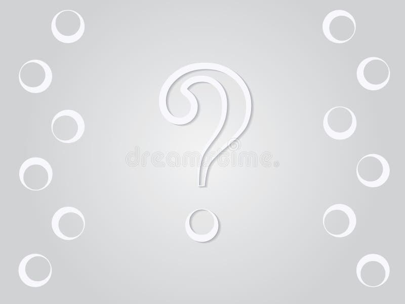 A White Question Mark Sign for Query on Gray Background Vector ...