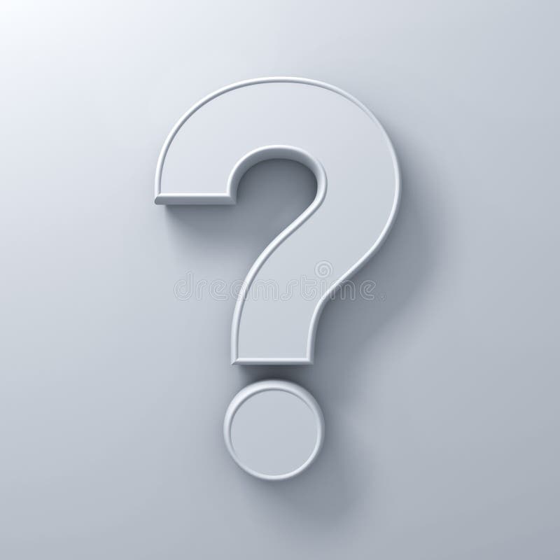 White Question Mark on White Wall Background Abstract Stock ...
