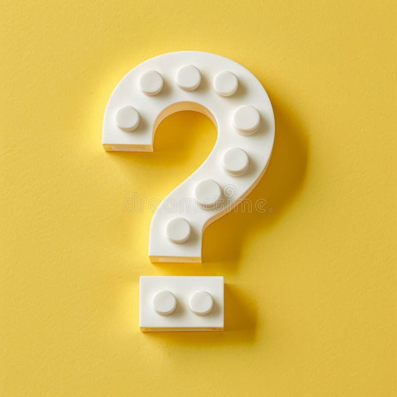 White Question Mark on Yellow Background. Generative Ai Stock ...