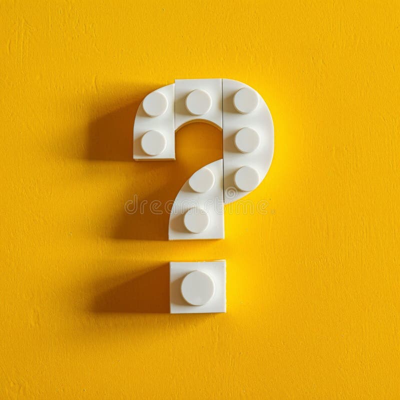 White Question Mark on Yellow Background. Generative Ai Stock ...