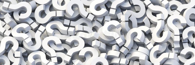 White Question Marks Background Stock Illustration - Illustration of ...