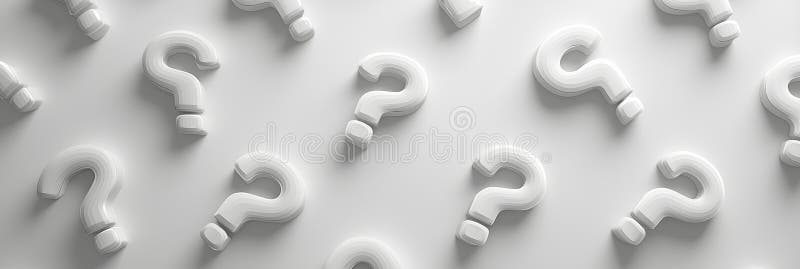 White Question Marks on a White Background Symbolize the Hidden ...