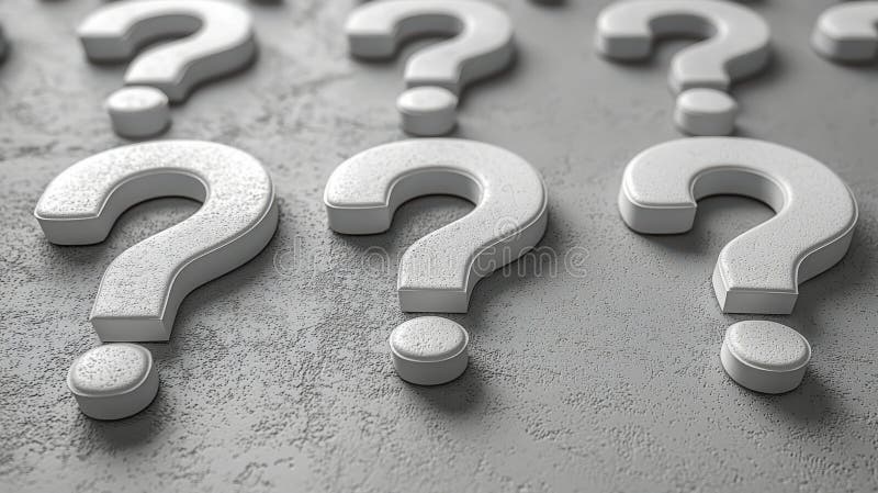 White Question Marks on a White Background Symbolize the Hidden ...