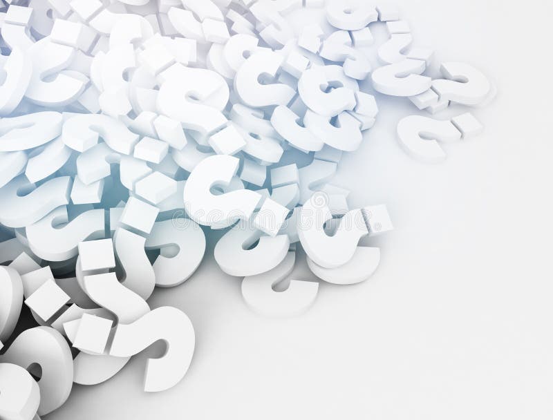 White Question Marks Background Stock Illustration - Illustration of ...