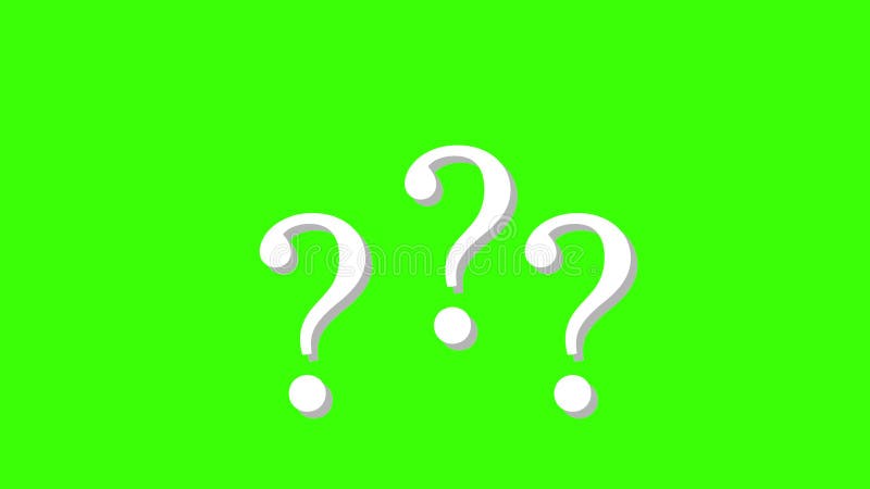 Question Marks on Green Screen Background Animation Stock Footage ...