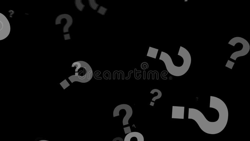 White Question Marks Falling Down on Black Alpha Background Stock ... White Question Marks Falling Down on Black Alpha Background Stock ...