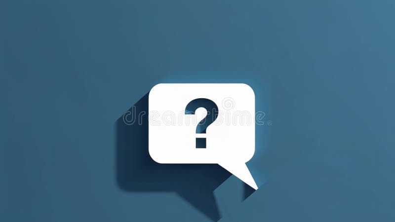 Question Marks Appearing in Speech Bubbles on Blue Background Stock ...