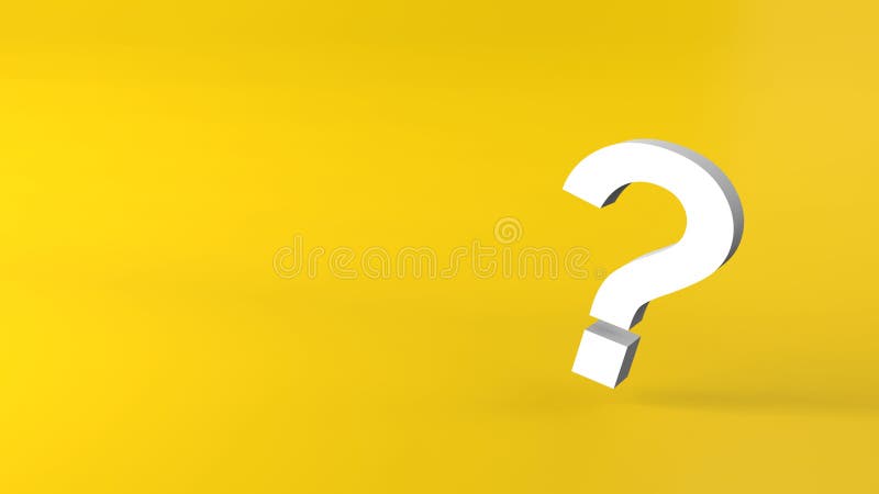 White Question Marks on Blue Pastel Background. 3D Rendering. Minimal ...