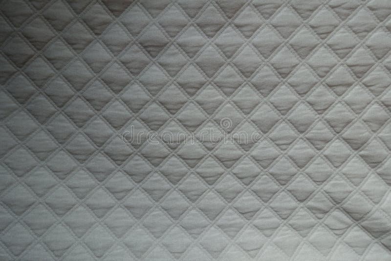 White Quilted Fabric with Diamond Pattern from Above Stock Image ...