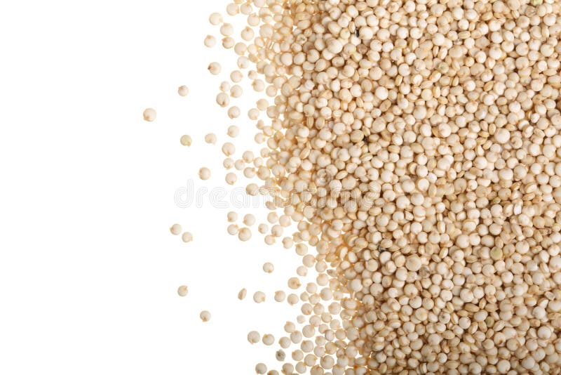 White Quinoa Seeds Isolated on White Background with Copy Space for ...