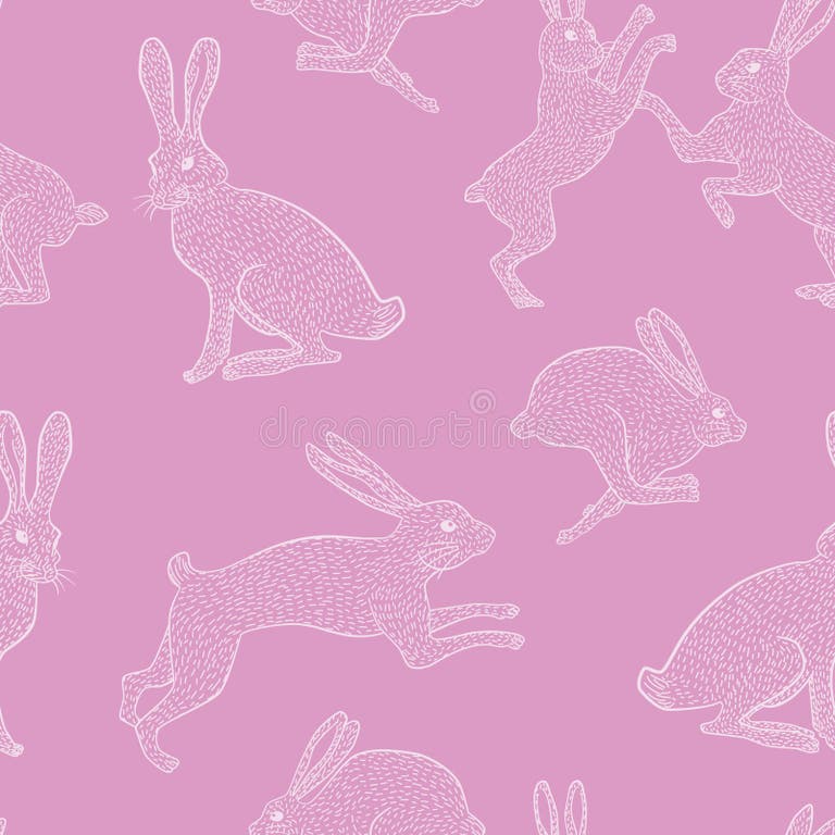 Pink Quirky Rabbit Repeat Pattern Stock Illustrations – 6 Pink Quirky ...
