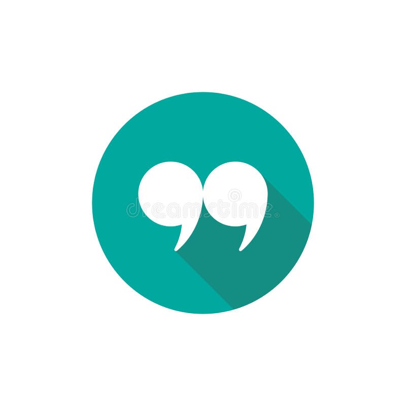 White Quote Marks Isolated on Powder Blue. Flat Reading Icon Stock ...