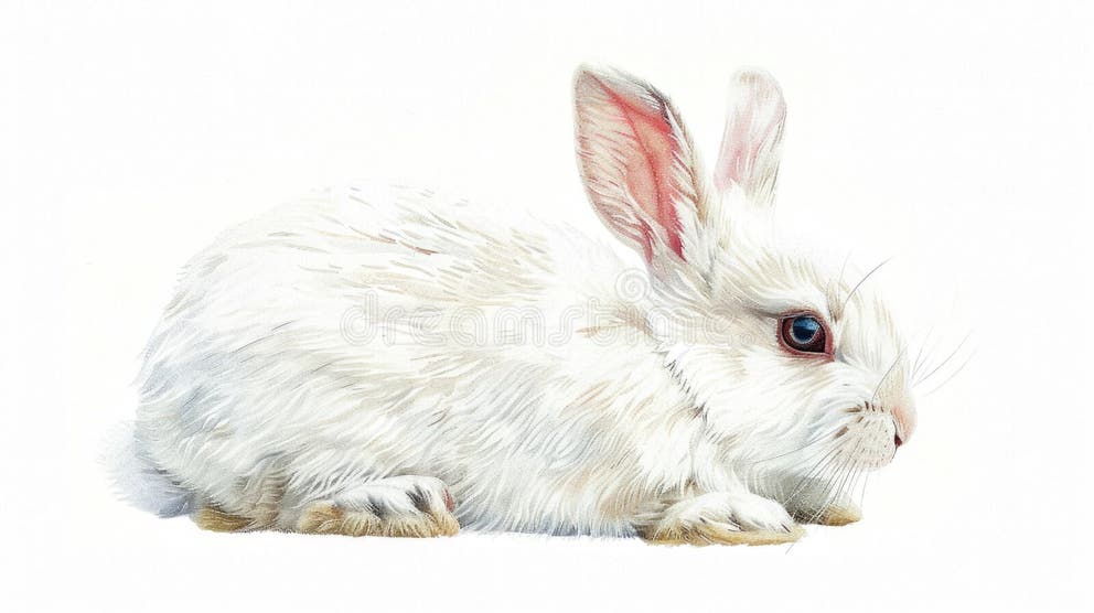 White Rabbit with Blue Eyes Stock Photo - Image of rare, special: 383260098