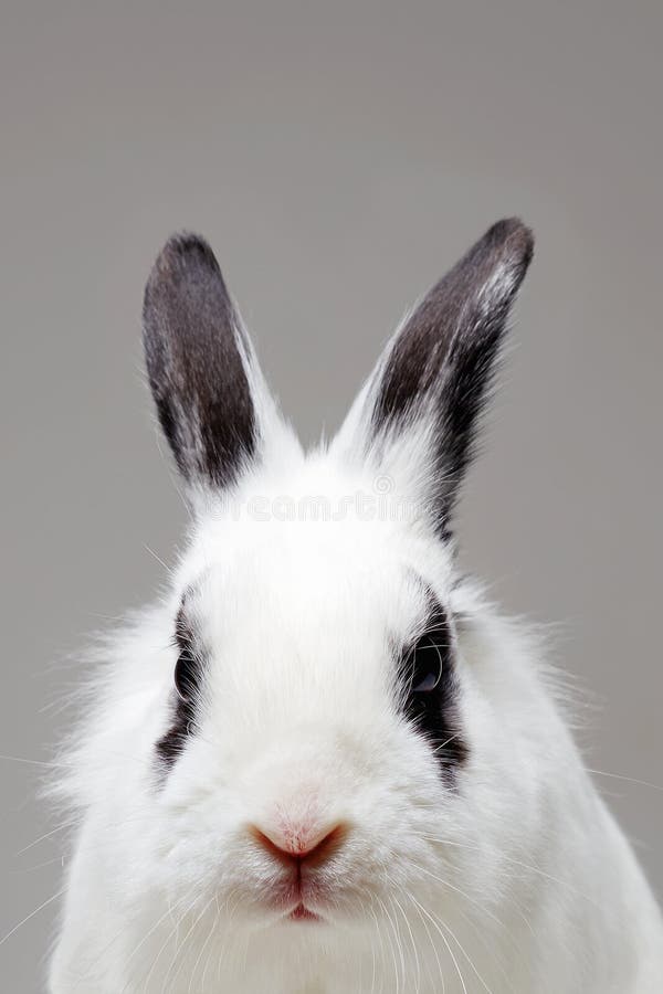 White Rabbit. Funny Easter Bunny Stock Photo - Image of fluffy, playful ...