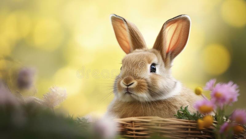 White Rabbit in the Grass Easter Bunny in the Grass Rabbit in the Grass ...