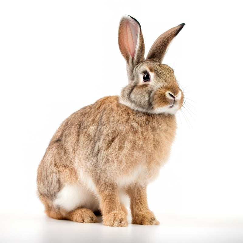 White Rabbit Isolated on White Rabbit Isolated on White Background ...