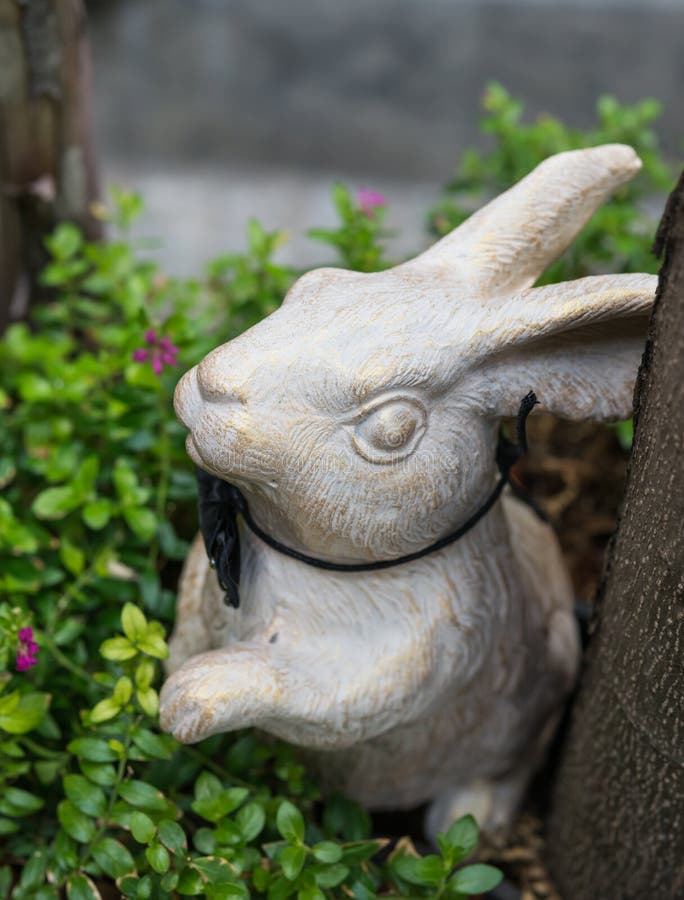 The white ceramic rabbit stock photo. Image of foshan - 5376660