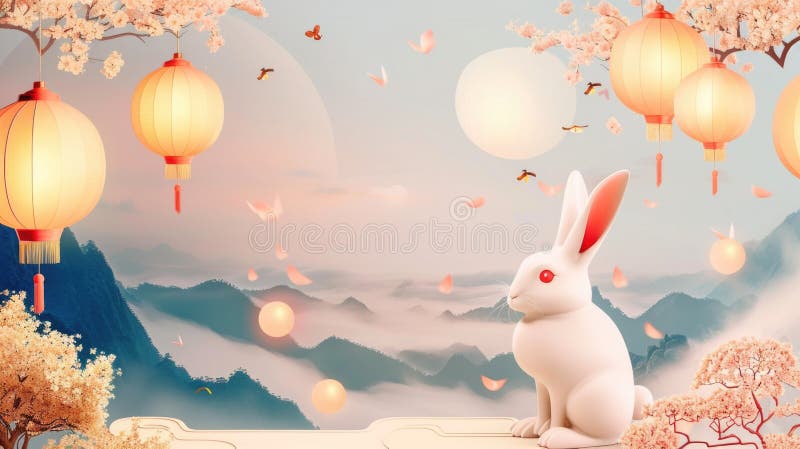 A White Rabbit Perched on the Edge of a Table, Looking Curious Stock ...