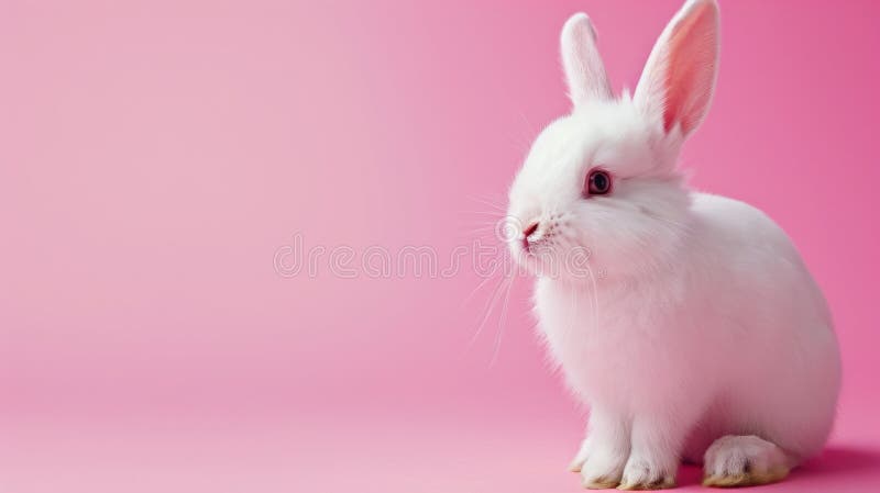 White Rabbit Pick Up Light Pink Background Stock Photos - Free ...