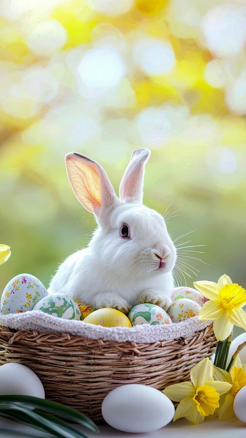 Rabbit Relaxing and Resting on the Ground. Home Decorative Rabbit ...