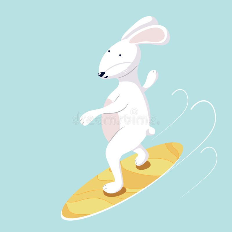 Rabbit Surfing Stock Illustrations – 166 Rabbit Surfing Stock ...