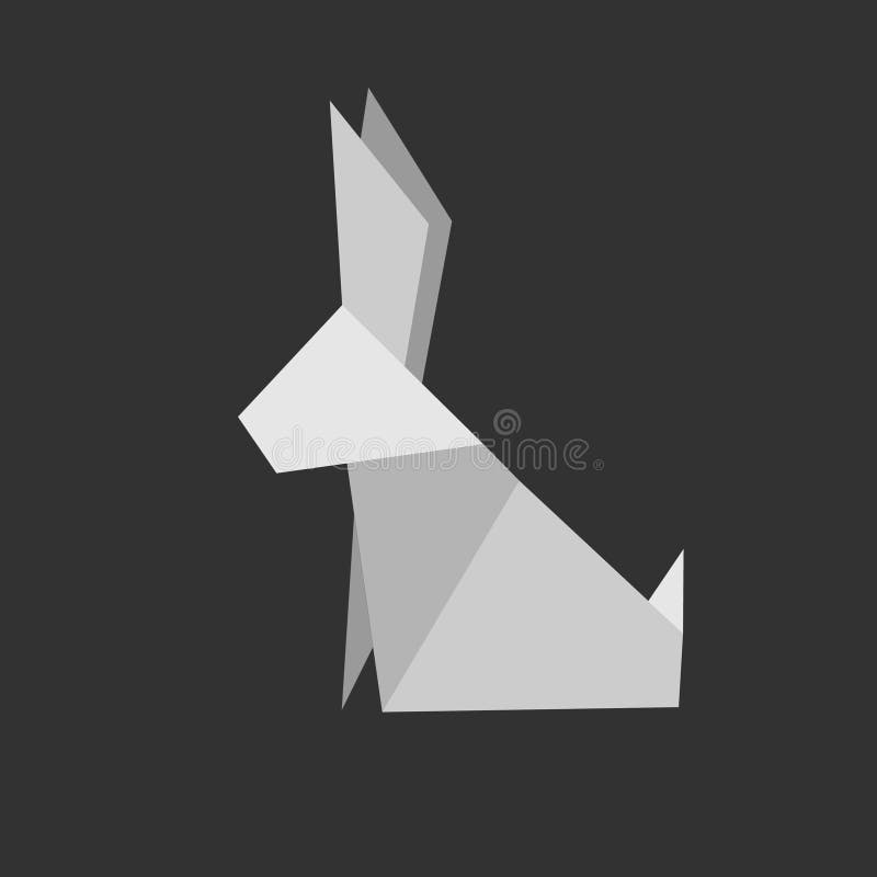 White Rabbit Triangle Vector Abstract Isolated on a Black Backgrounds ...