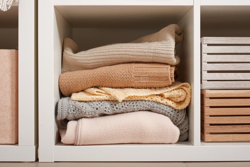 White Rack with Shelves Full of Stuff Stock Photo - Image of ...