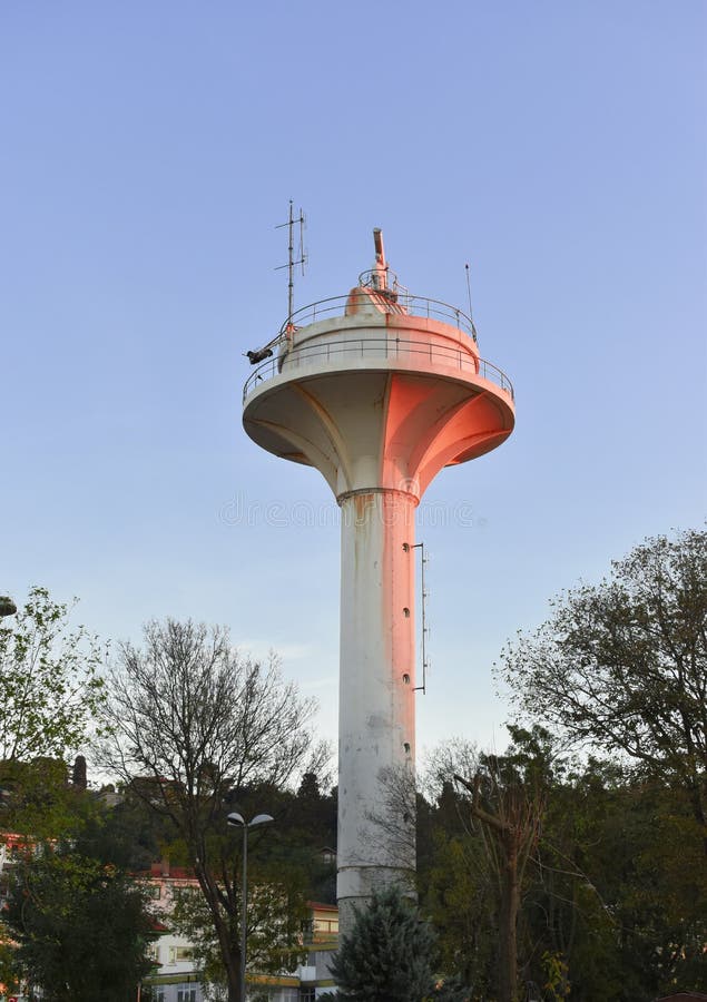 White radar tower. stock image. Image of structure, attraction - 188518061
