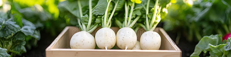 White Radish in a Box. Selective Focus Stock Image - Image of healthy ...