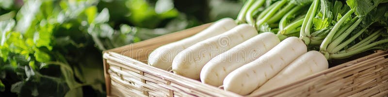 White Radish in a Box. Selective Focus Stock Image - Image of cucumber ...