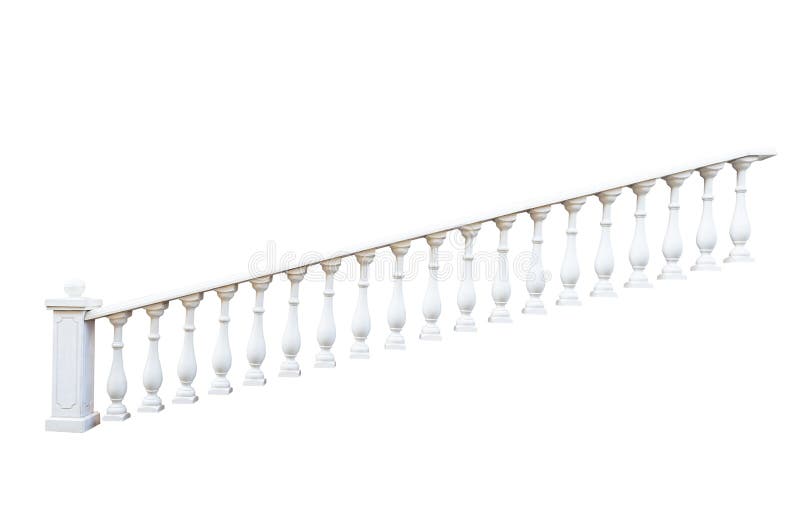 White Railing. Beautiful Vintage White Concrete Balcony Railing Stock ...