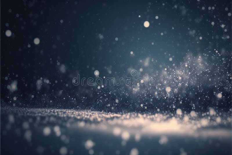 White Rain Drops or Snowflakes Falling Down on Dark Blue Background ...