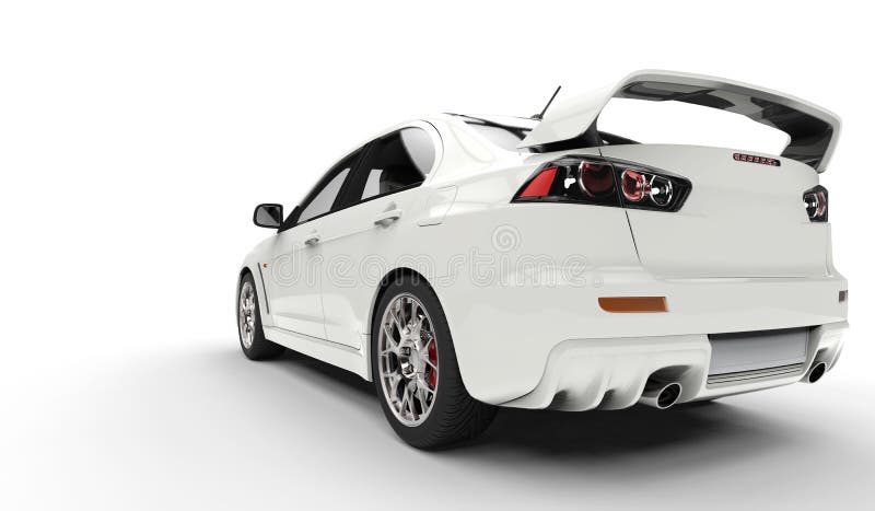White Rally Car stock image. Image of prestige, headlight - 59003725