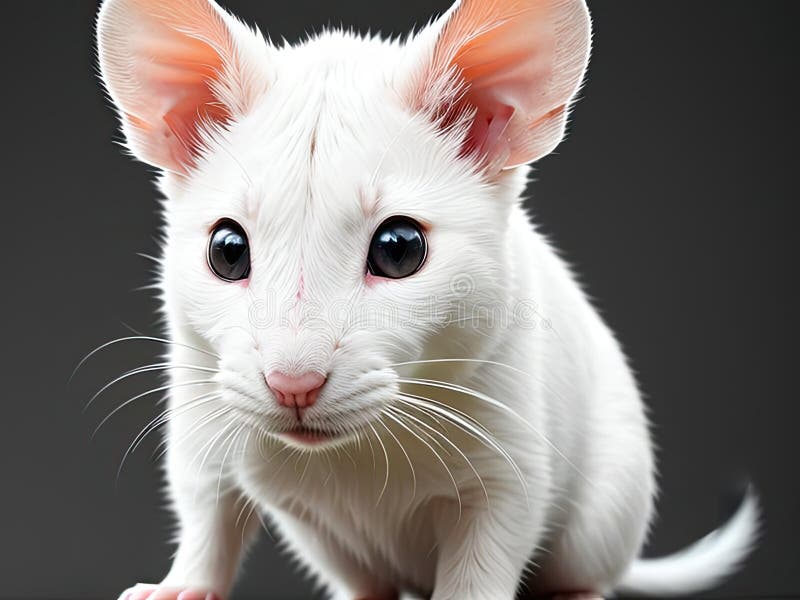 White rat. Generative Ai stock illustration. Illustration of biology ...