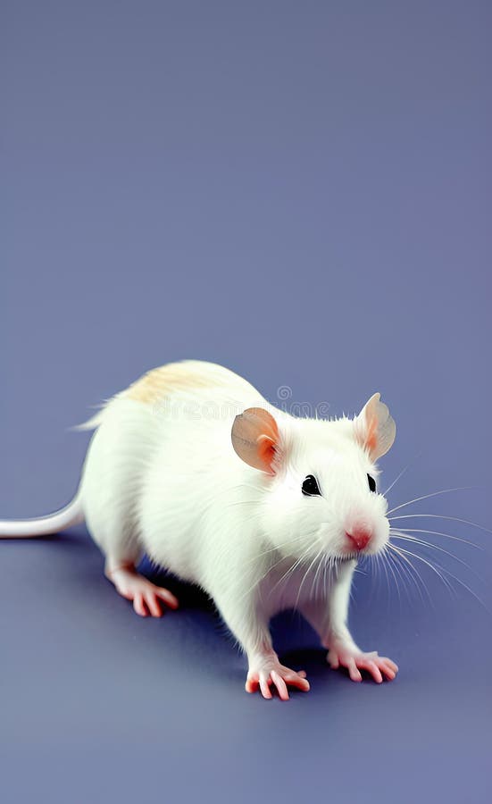 White rat. Generative Ai stock illustration. Illustration of looking ...