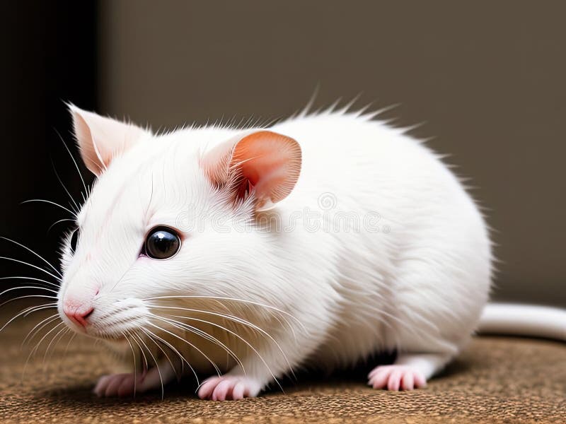 White rat. Generative Ai stock illustration. Illustration of mammal ...