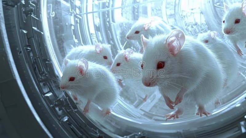 White Rats in a Laboratory Setting Stock Illustration - Illustration of ...
