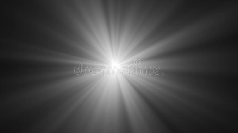 White Rays of Light on a Black Background Glow in the Center of the ...