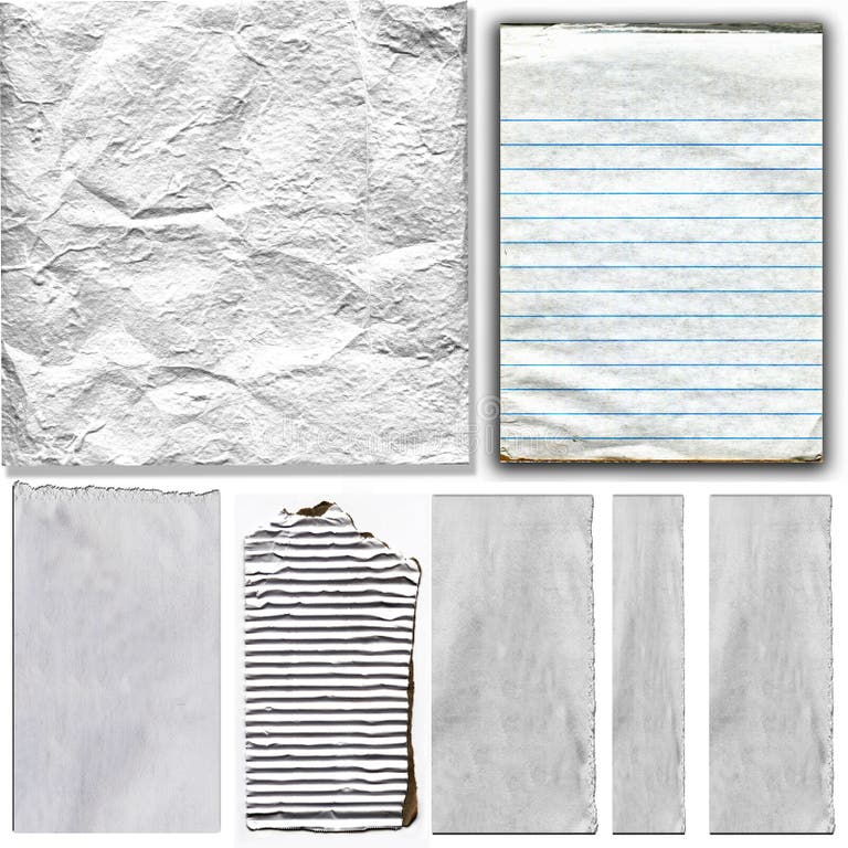 White Real Paper Items Set stock illustration. Illustration of masking ...