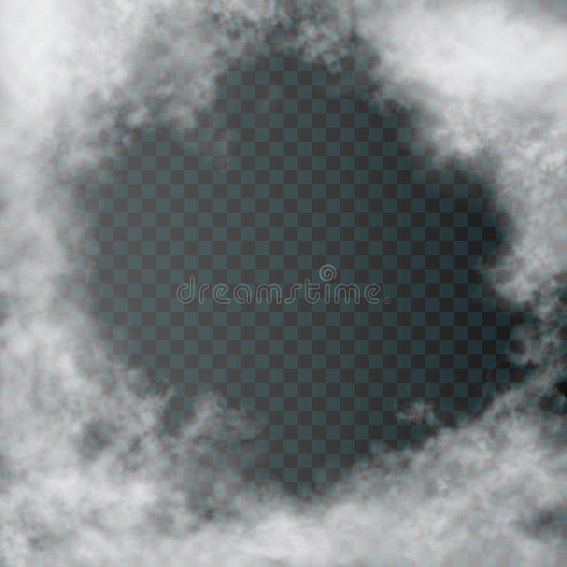 White Realistic Clouds Around the Square Frame with Empty Space for ...