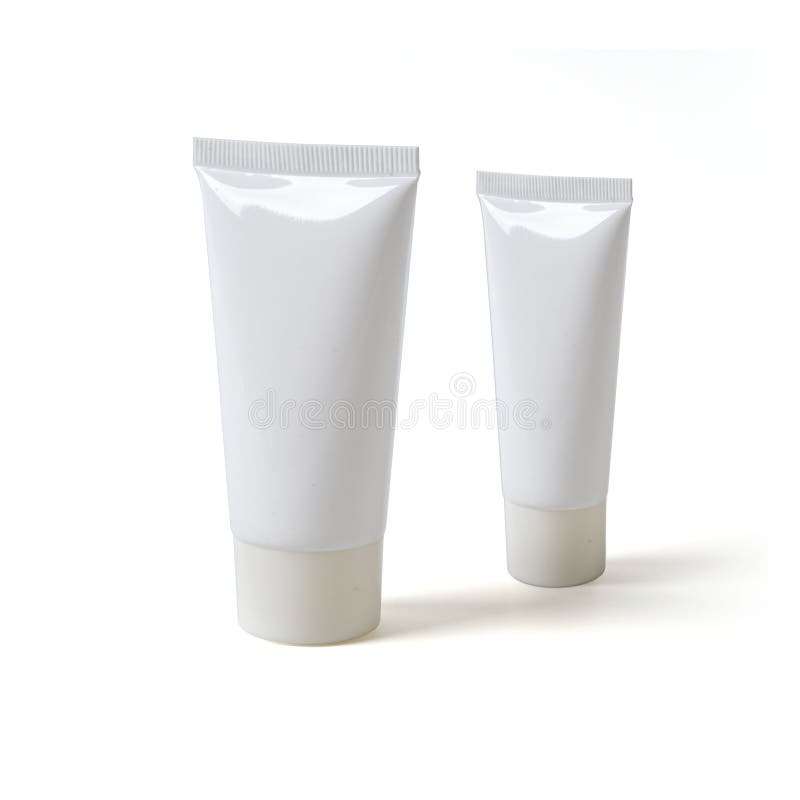 White Realistic Glossy Cosmetic Tubes Stock Image - Image of color ...