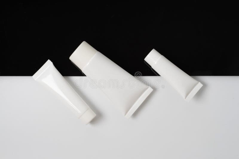 White Realistic Glossy Cosmetic Tubes Stock Image - Image of tube ...