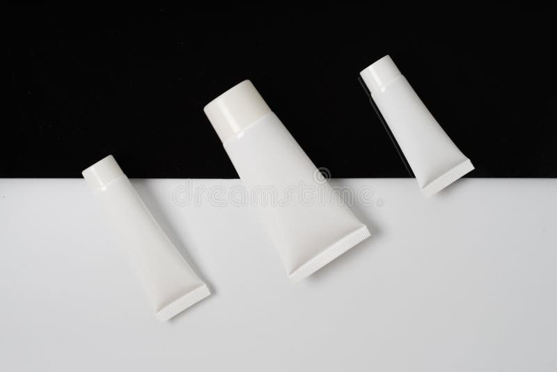 White Realistic Glossy Cosmetic Tubes Stock Photo - Image of mock ...