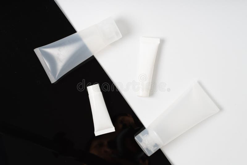 White Realistic Glossy Cosmetic Tubes Stock Image - Image of minimal ...